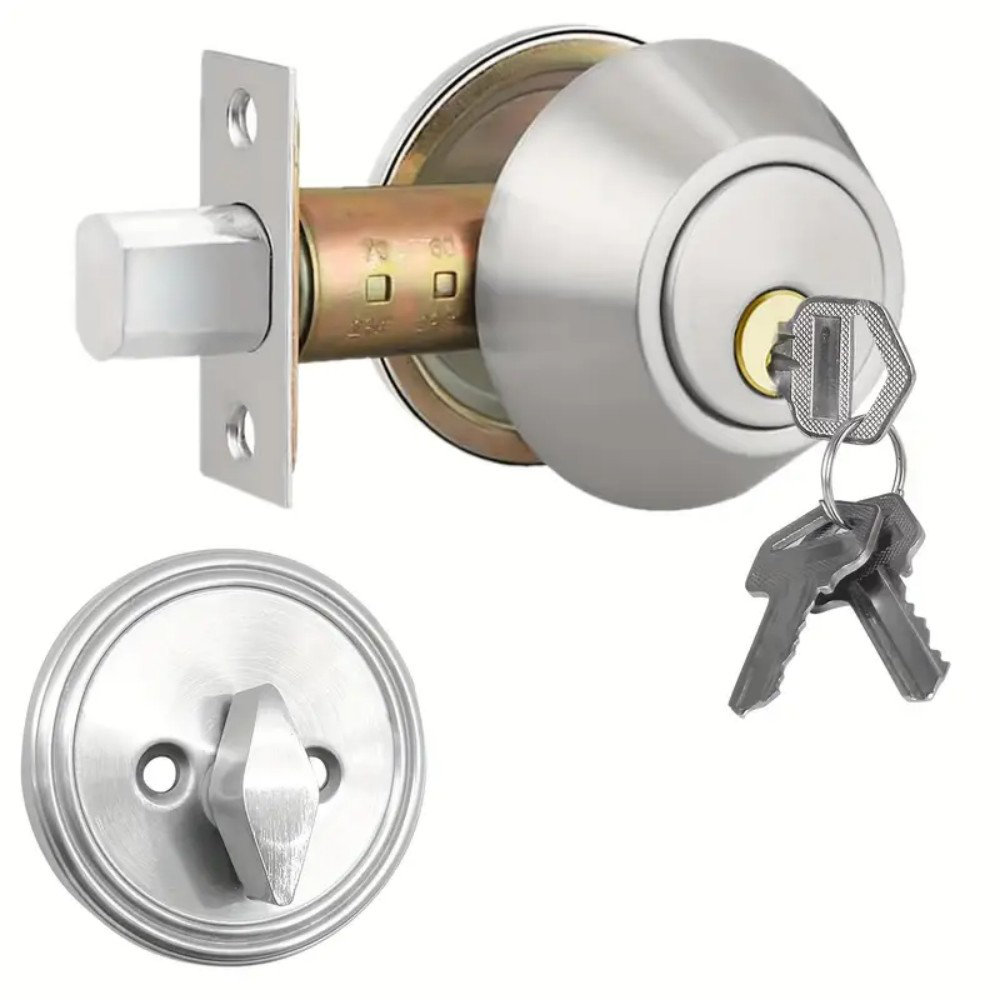 VIKICHER [Stainless Steel Door Lock] Single-Sided Stainless Steel Door ...